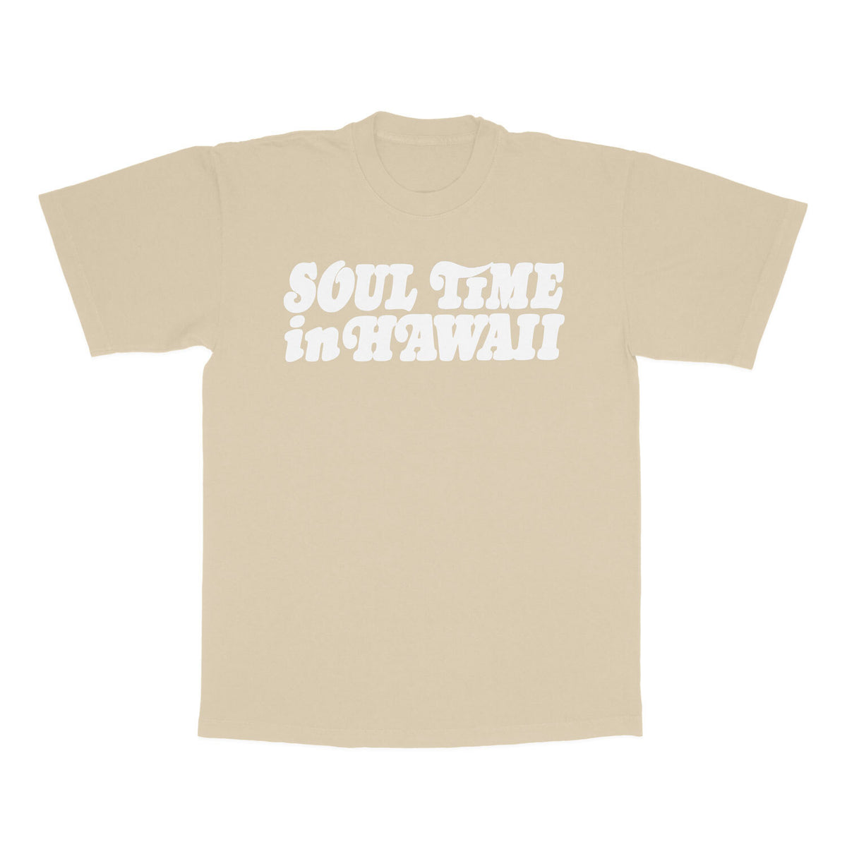 Soul Time in Hawaii T-shirt (Beige / White) – Aloha Got Soul