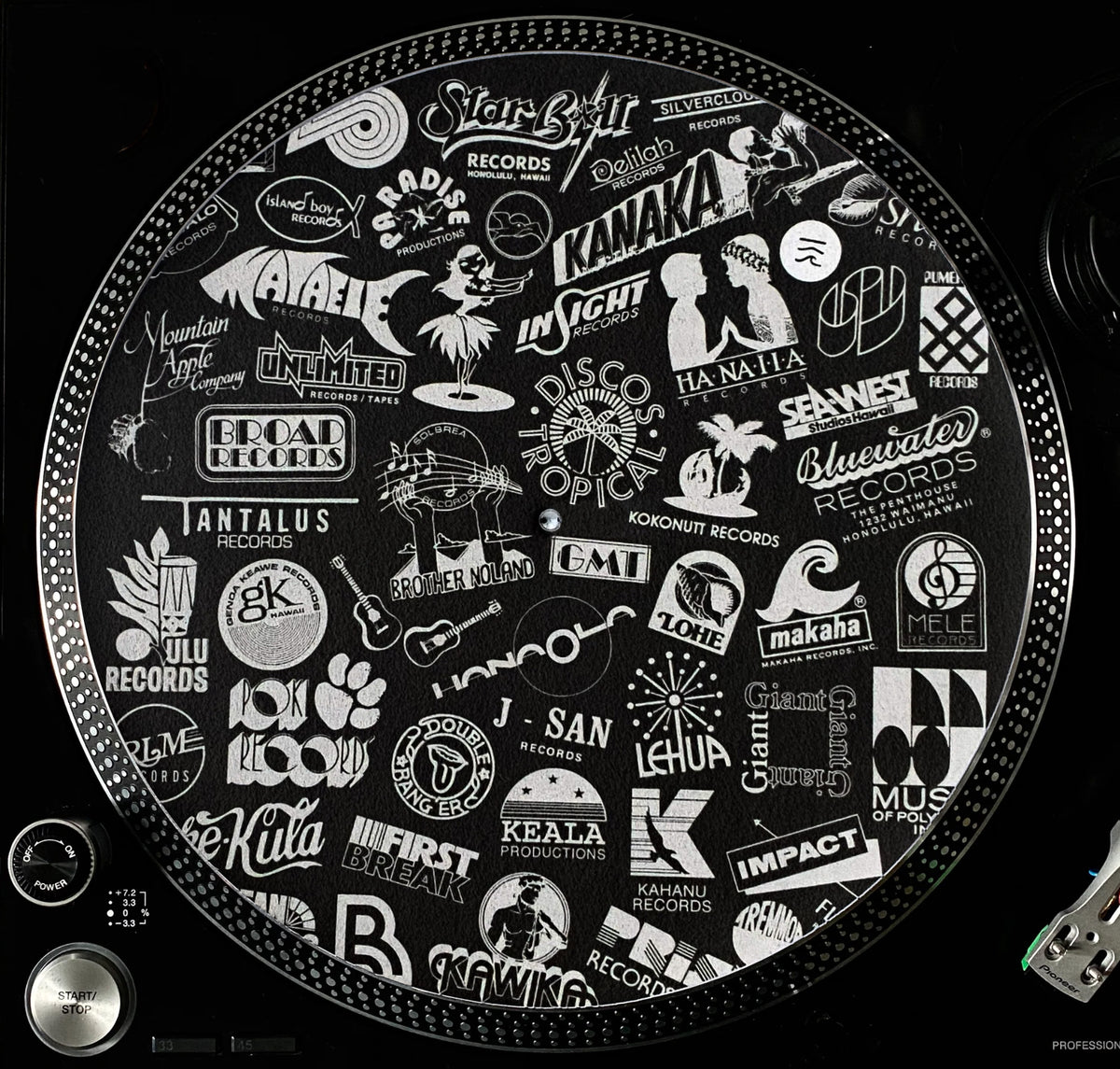 Vintage Hawaii Record Label Logos Slipmat – Aloha Got Soul
